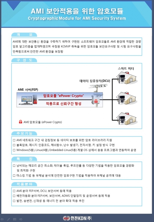 한전KDN, 암호모듈 국정원 KCMVP 인증 획득
